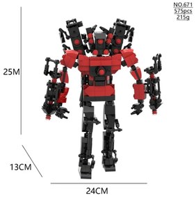 Skibidi Toilet figurky - stavebnice Varianta: č. 671 - 575 ks