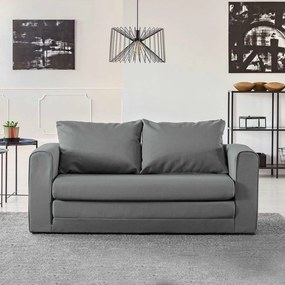 Šedá Dvoumístná rozkládací pohovka Honolulu 158 × 69 × 80 cm COSMOPOLITAN DESIGN