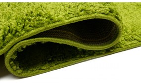 Kusový koberec shaggy čtverec Parba zelený 120x120cm