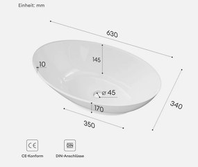 design umyvadlo COLOSUM G807 - 60cm