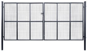 Pletivá zahradní branka pozinkovaná ocel 400 x 200 cm šedá 143379