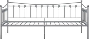 Rám postele/pohovky šedý kovový 90 x 200 cm 324757