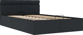 Rám postele LED s úložným prostorem černý umělá kůže 120x200 cm 285542