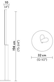 Slamp Stojací LED lampa MODULA twisted Barva: Černá plissè