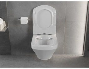 Mexen Vito, závěsné WC Rimless 54,5 x 37 cm s pomalu padajícím sedátkem z duroplastu, bílá, 30174000