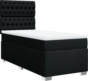 Box spring postel s matrací černá 80 x 200 cm textil 3292624