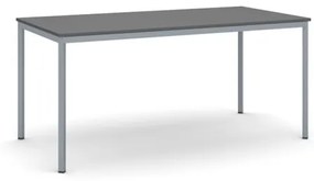 Jídelní stůl, 1600 x 800 mm, deska grafit, podnož tm. šedá