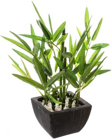 Umělá rostlina BAMBUS, 26 cm, černý květináč