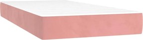 Box spring postel s matrací a LED růžová 120 x 190 cm samet 3270334