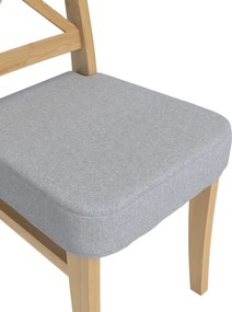 Sedák na židli IKEA Ingolf barva šedá látka pletený vzor