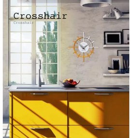 Designové hodiny 10-018 CalleaDesign Crosshair 29cm (více barevných variant) Barva caffe latte-14 - RAL1019
