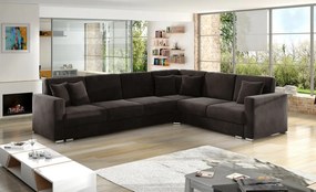 Rohová sedací souprava NERO DELUXE 308x230 hnědá