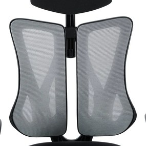 Herní  ergonomická  židle ERACER H3246 — síť / látka, šedá / černá