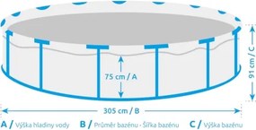 Bazén Florida 3,05x0,91 m TEAK vč. skimmeru Marimex 10340284
