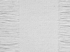 Bavlněný puf ⌀ 50 cm bílý OULAD  Beliani