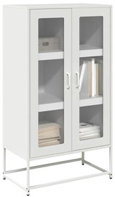 Skříň highboard bílá 68x39x123 cm ocel