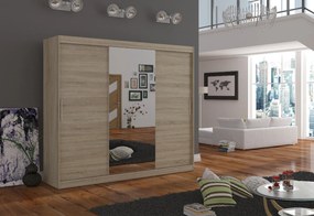 ADRK Furniture Posuvná skříň s zrcadlem DENIS 250 ADRK-SW-DEN-S-250