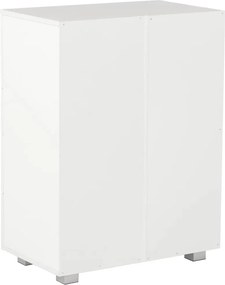 Příborník bílý s vysokým leskem 60x35x80 cm kompozitní dřevo 283712