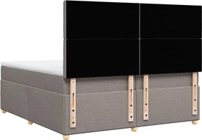 Box spring postel s matrací taupe 200x200 cm textil 3291405