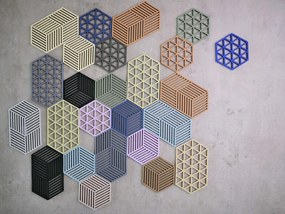 Zone Denmark Silikonová podložka pod horké Hexagon Fog Blue