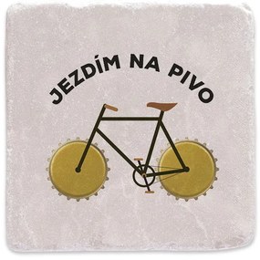 Jezdím na pivo - mramorový tácek