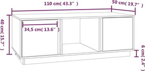 vidaXL Konferenční stolek 110x50x40 cm masivní borové dřevo [814426] Barva: Černá