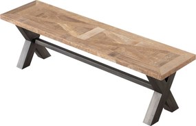 Lavice Mosca 160x40x46 black&amp;natural