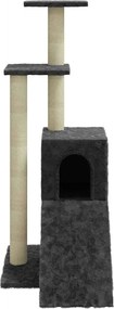 Škrabadlo pro kočky se sisalovými sloupky tmavě šedé 92 cm 171514