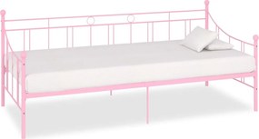 vidaXL Rám denní postele kov 90 x 200 cm [284669] Barva: Růžová