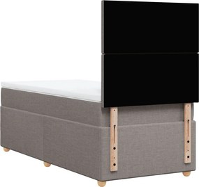 Box spring postel s matrací taupe 90x190 cm textil 3291132