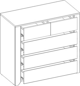 Sconto Komoda ANGEL 43 dub craft bílý