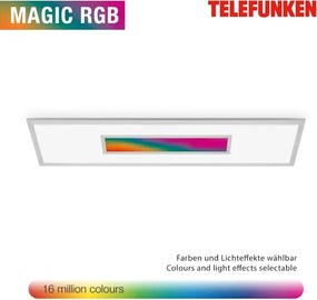LED RGBW Stmívatelný panel LED/20W/230V stříbrná + dálkové ovládání