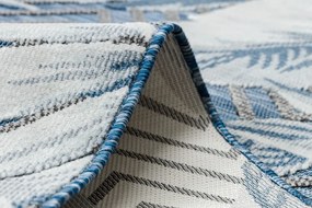 Dywany Łuszczów, Kusový koberec Botanic 65242 Feathers navy – na ven i na doma, 157x220, modrá, chodba / předsíň