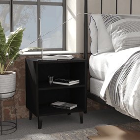 vidaXL Noční stolek s kovovými nohami 40 x 30 x 50 cm [805801] Barva: bílá s vysokým leskem
