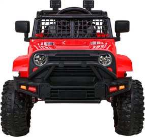 Ramiz Autíčko Jeep Dark Night na baterie pro děti červené + pomalý start + EVA kola + LED audio