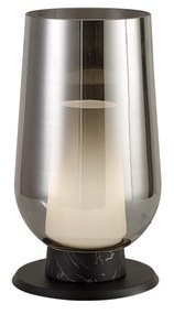 Mantra 8289 Nora, stolní lampa 1xE27 kouřové sklo/černý mramor, průměr 18cm