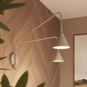 Sollux Lighting Nástěnné svítidlo NOX 2 taupe s vypínačem