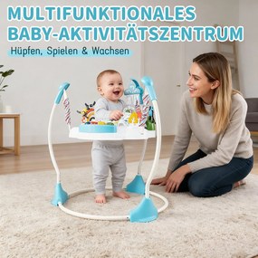 Costway Dětská houpačka a houpačka s 6 interaktivními hračkami a světly