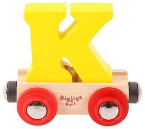 Bigjigs Rail Vagónek dřevěné vláčkodráhy Písmeno S