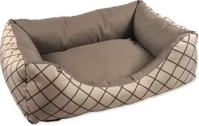 Dog Fantasy Sofa béžová se vzorem / Pelech s bočnicemi / 75x55x20 cm /