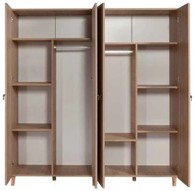 Designová šatní skříň Vallissa II 192 cm vzor dub