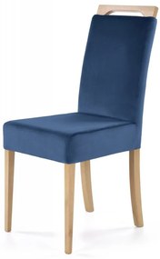 Židle CLARION (Tmavě modrá / Medový dub)