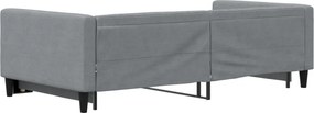 Válenda s přistýlkou světle šedá 100 x 200 cm textil 3196583