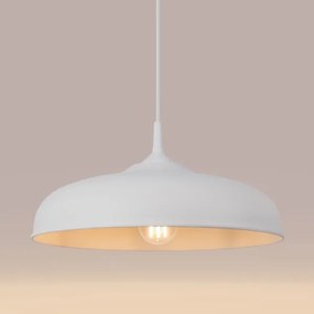 Sollux SL.1329 - Lustr na lanku GINA 1xE27/15W/230V pr. 38 cm bílá