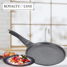 Palačinková pánev s mramorovým povrchem Royalty Line RL-CP24M / Ø 24 cm / černá