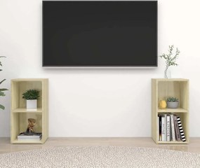 vidaXL TV skříňky 2 ks 72 x 35 x 36,5 cm dřevotříska [3079901] Barva: Šedá