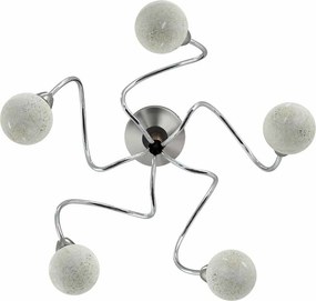 Stropní svítidlo s kulatými drátěnými stínidly pro 5 LED G9 337907