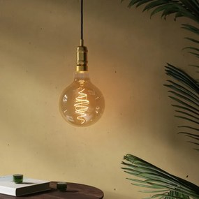 Nordlux Žlutá dekorativní stmívatelná LED žárovka Spiral Deco Globe E27 7W