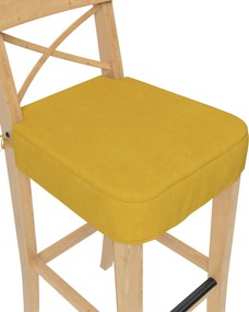 Sedák na židli IKEA Ingolf - barová barva žlutá látka pletený vzor