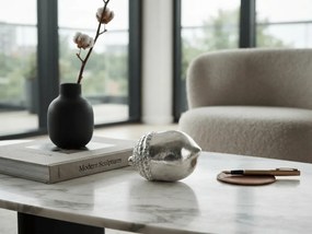 Dekorativní soška SILVER ACORN 10 cm, stříbrná